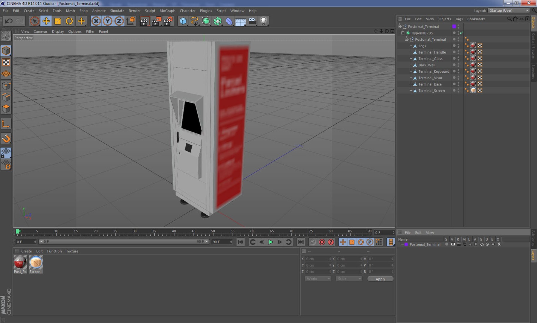 3D postomat terminal post model - TurboSquid 1494523