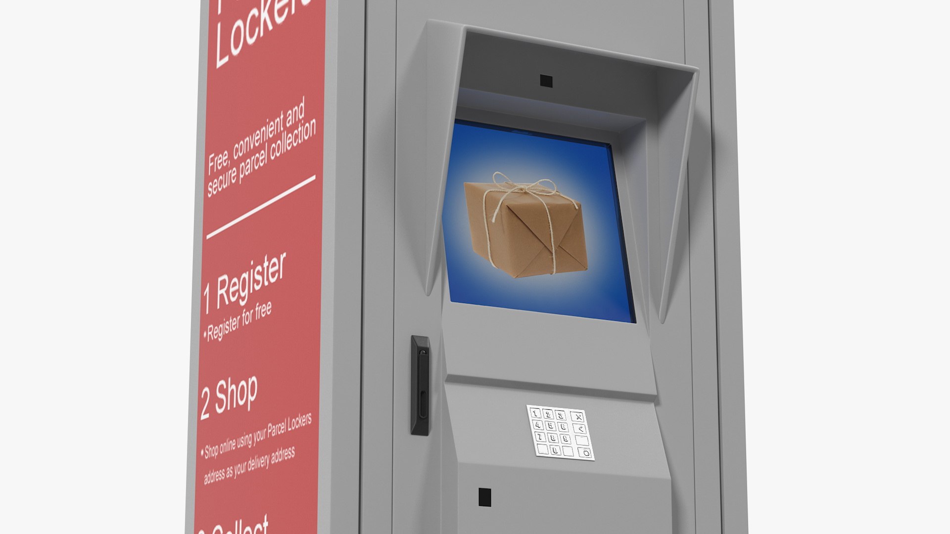 3D postomat terminal post model - TurboSquid 1494523