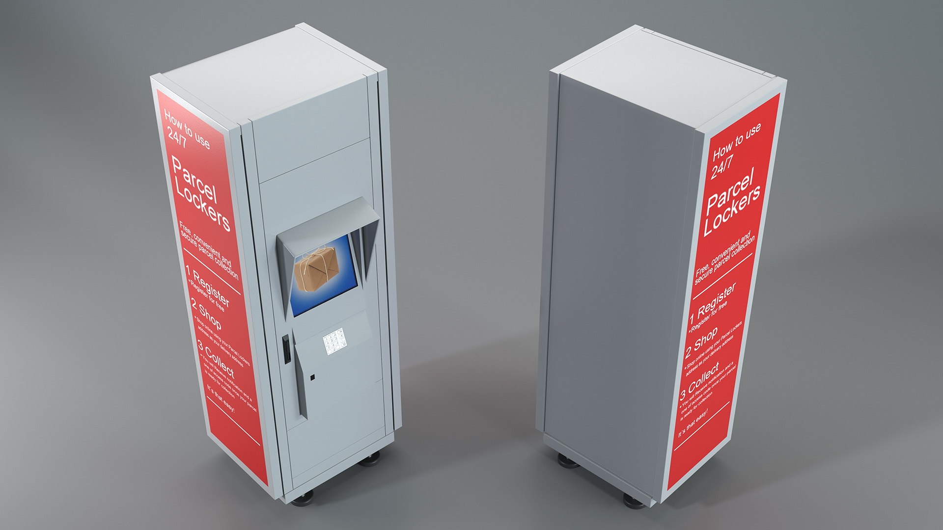 3D postomat terminal post model - TurboSquid 1494523
