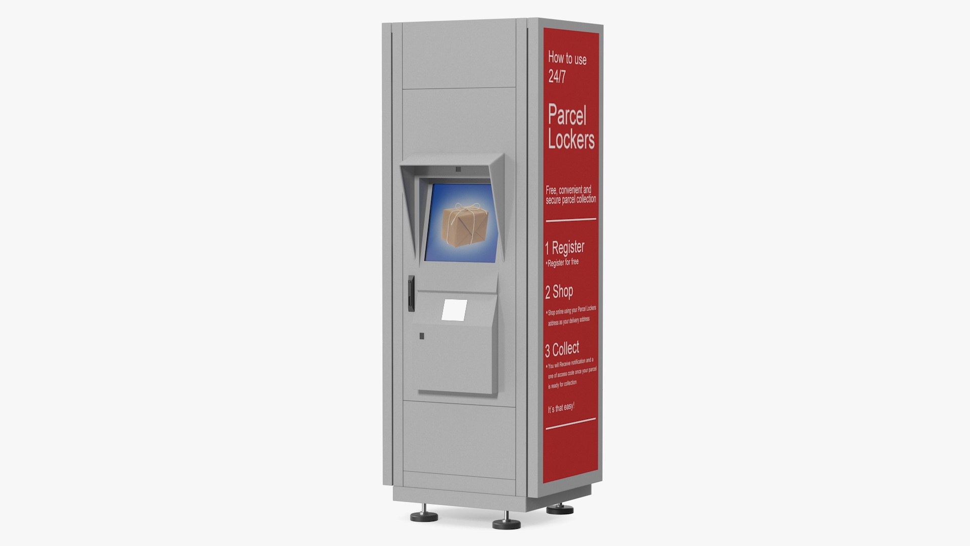 3D postomat terminal post model - TurboSquid 1494523