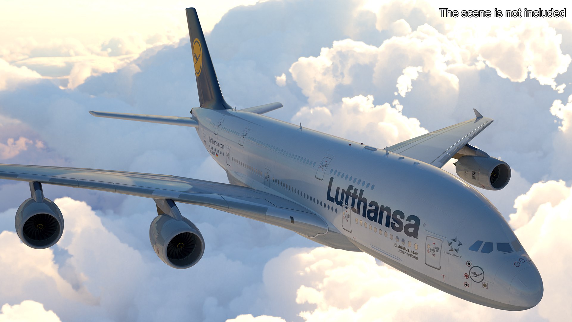 Lufthansa Airbus A380 Rigged For Maya 3D Model - TurboSquid 2430937