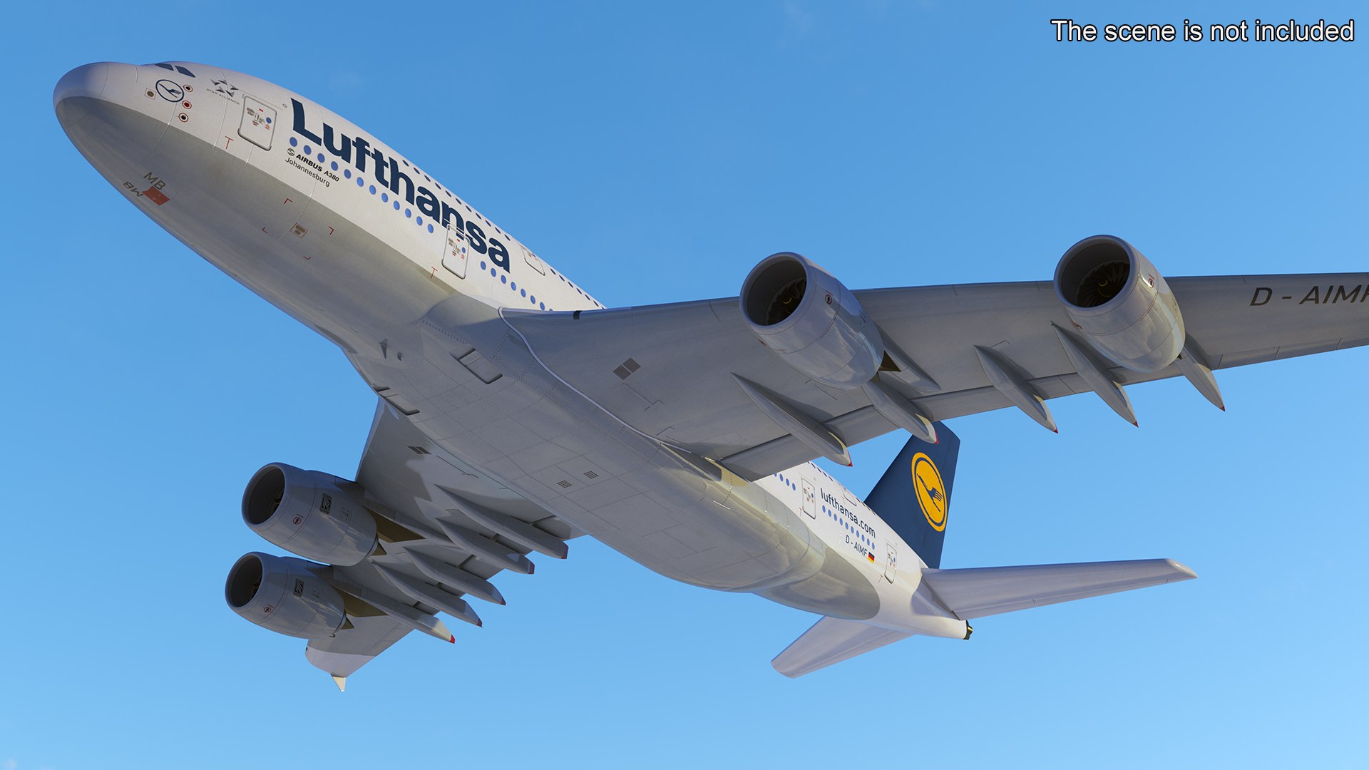 Lufthansa Airbus A380 Rigged For Maya 3D Model - TurboSquid 2430937