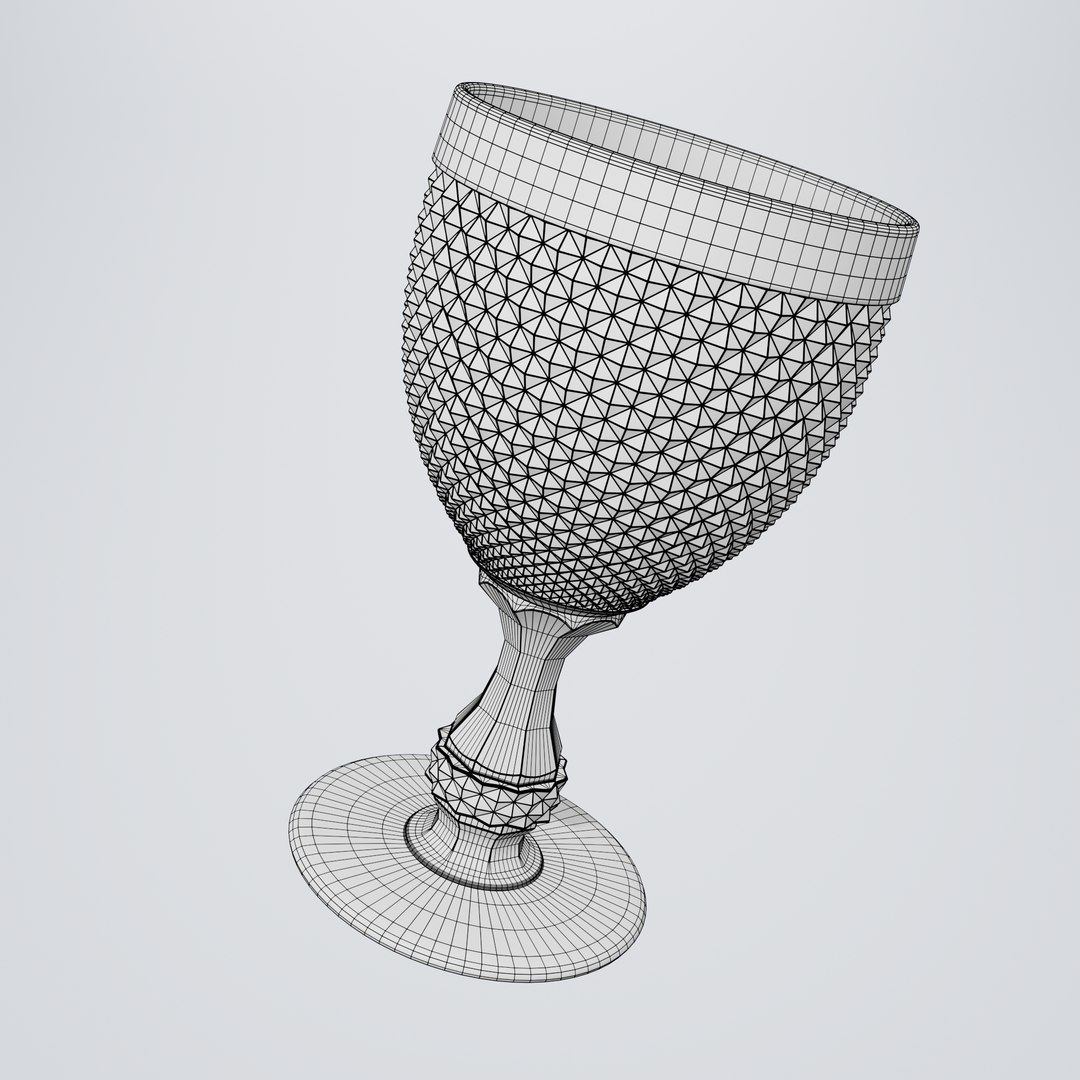 3D Glass Diamond Goblet Model - TurboSquid 2055132
