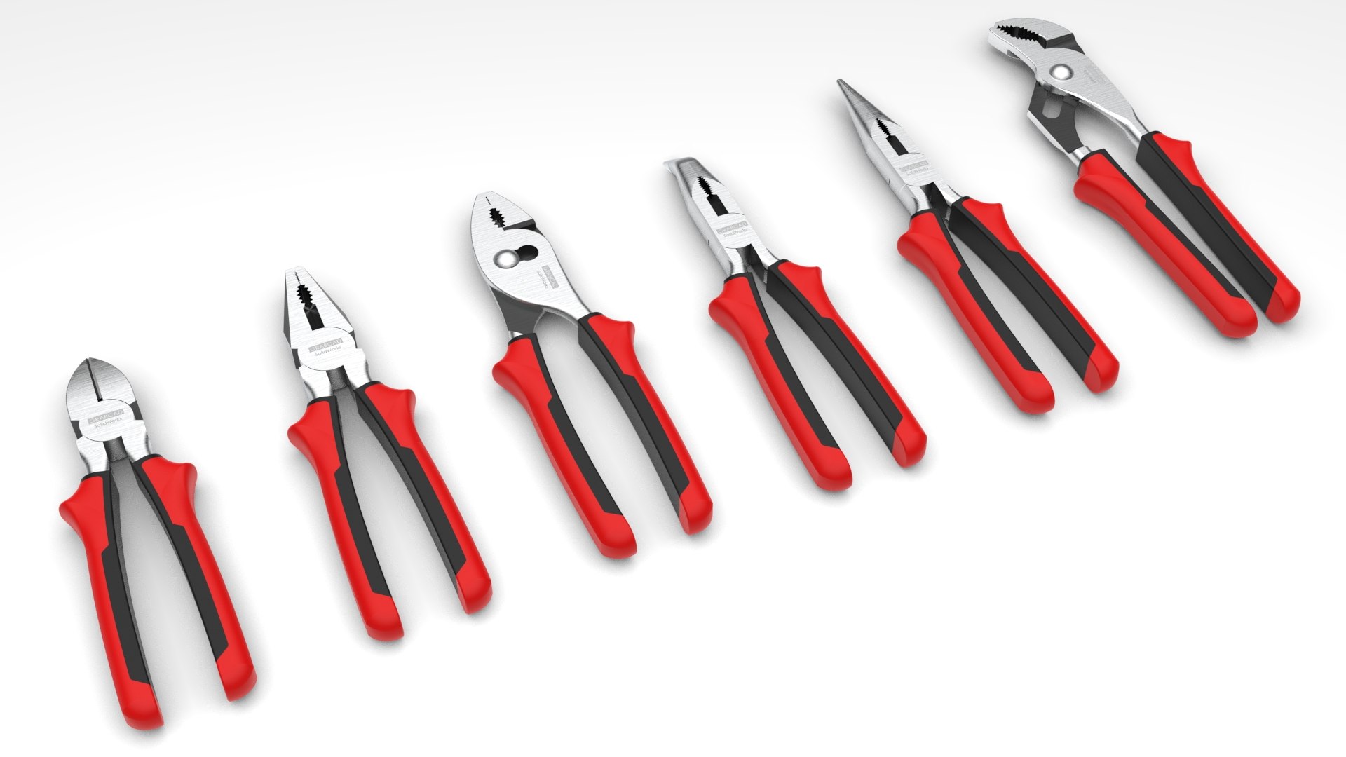 3D Model Pliers Set - TurboSquid 1463802