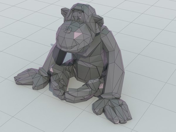 3d model new year monkey print
