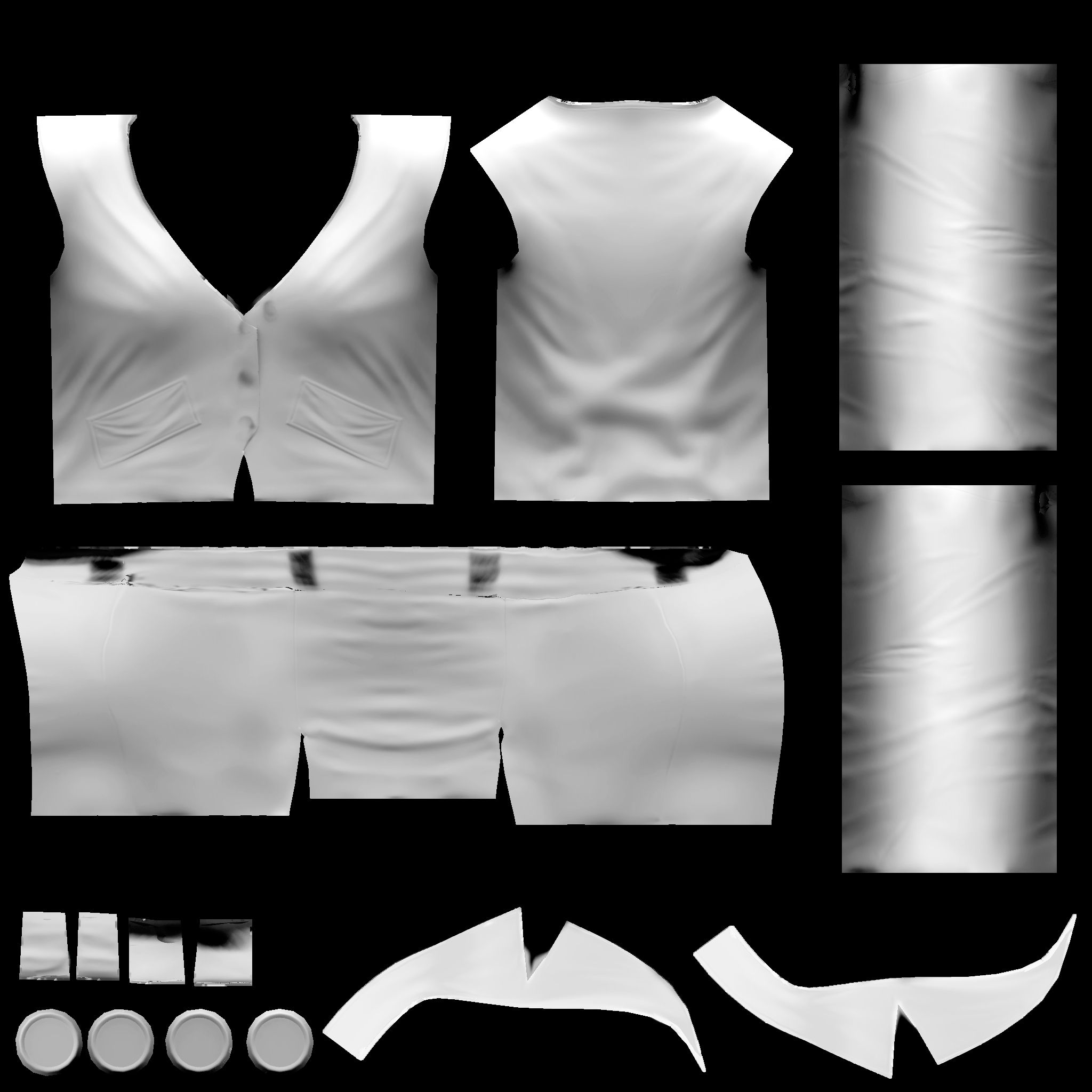 3D Ladies Double Slit Mini Skirt Jacket Suit model - TurboSquid 1756373