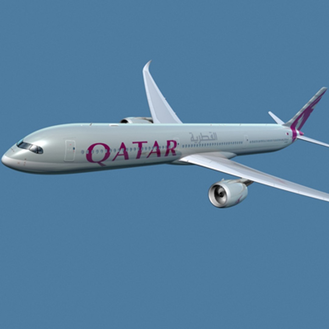 3d Model A350-1000 Qatar