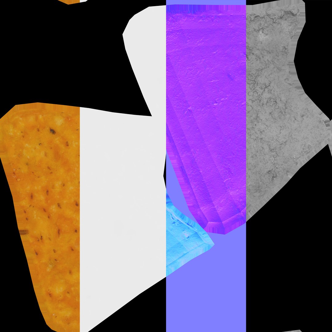 3D Dorito Taco Cracker 01 Bitten model - TurboSquid 1830168