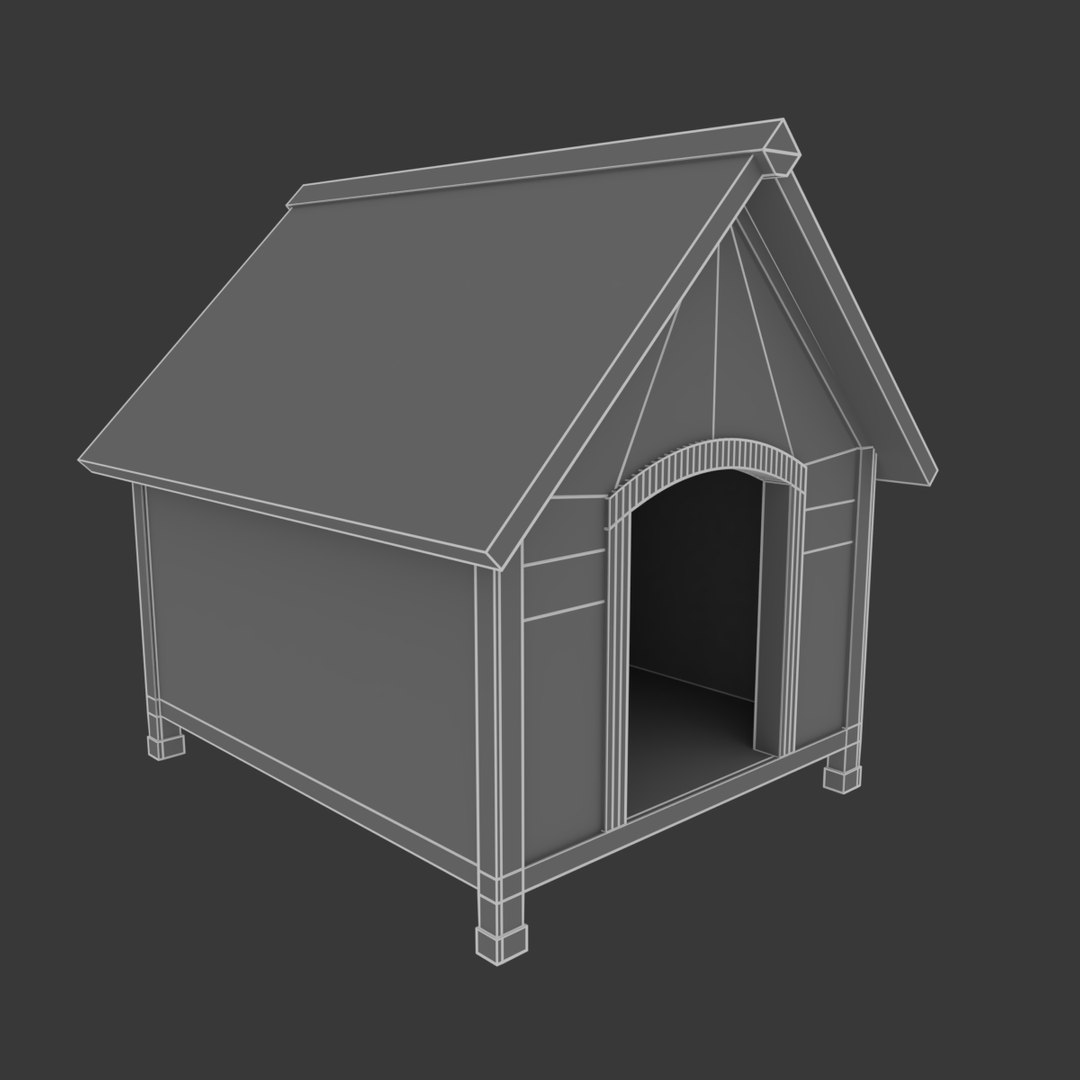 3D low-poly doghouse model - TurboSquid 1296635