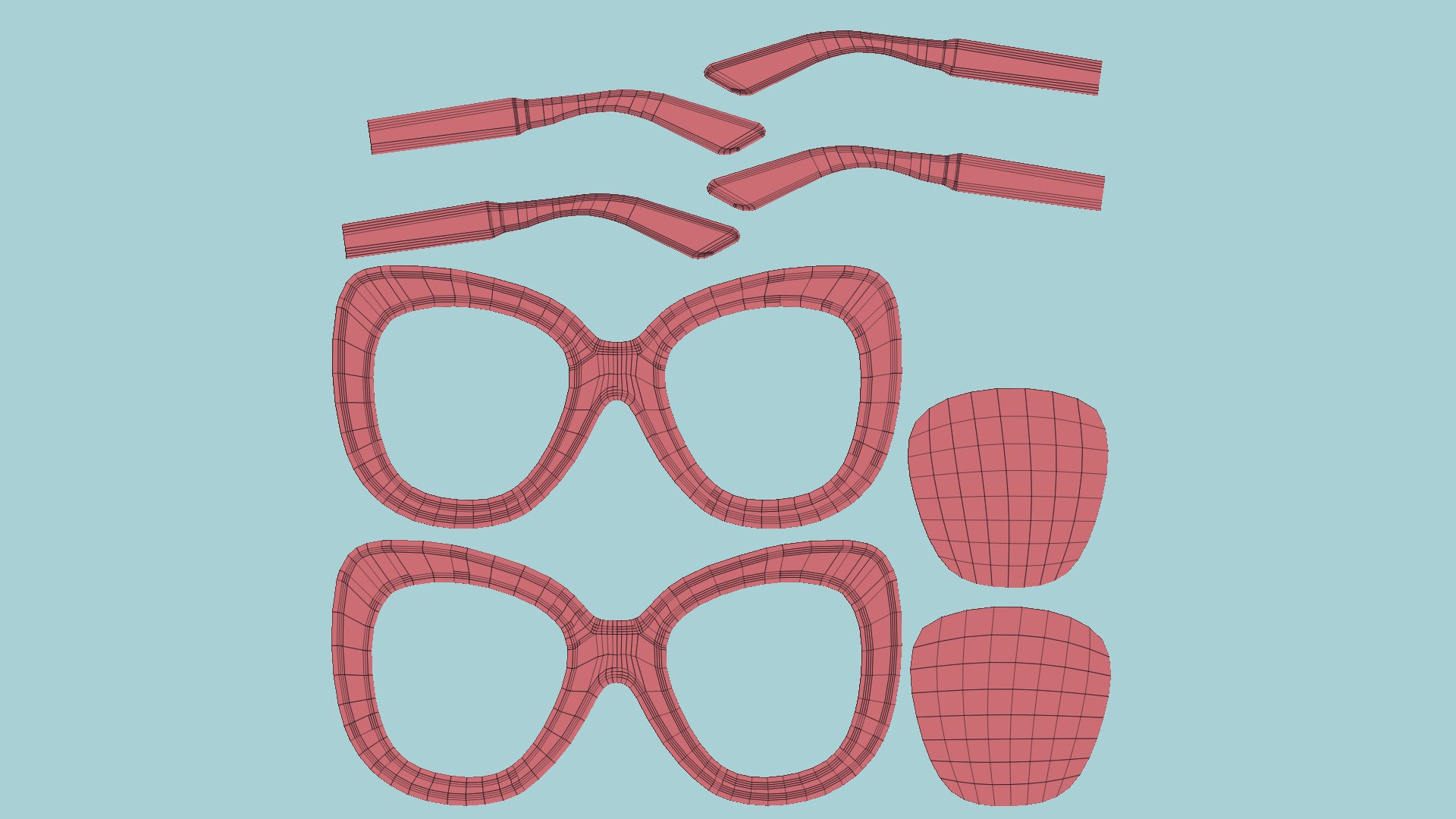 3D Sunglass J05 Pink - Character Design Fashion Model - TurboSquid 1958559