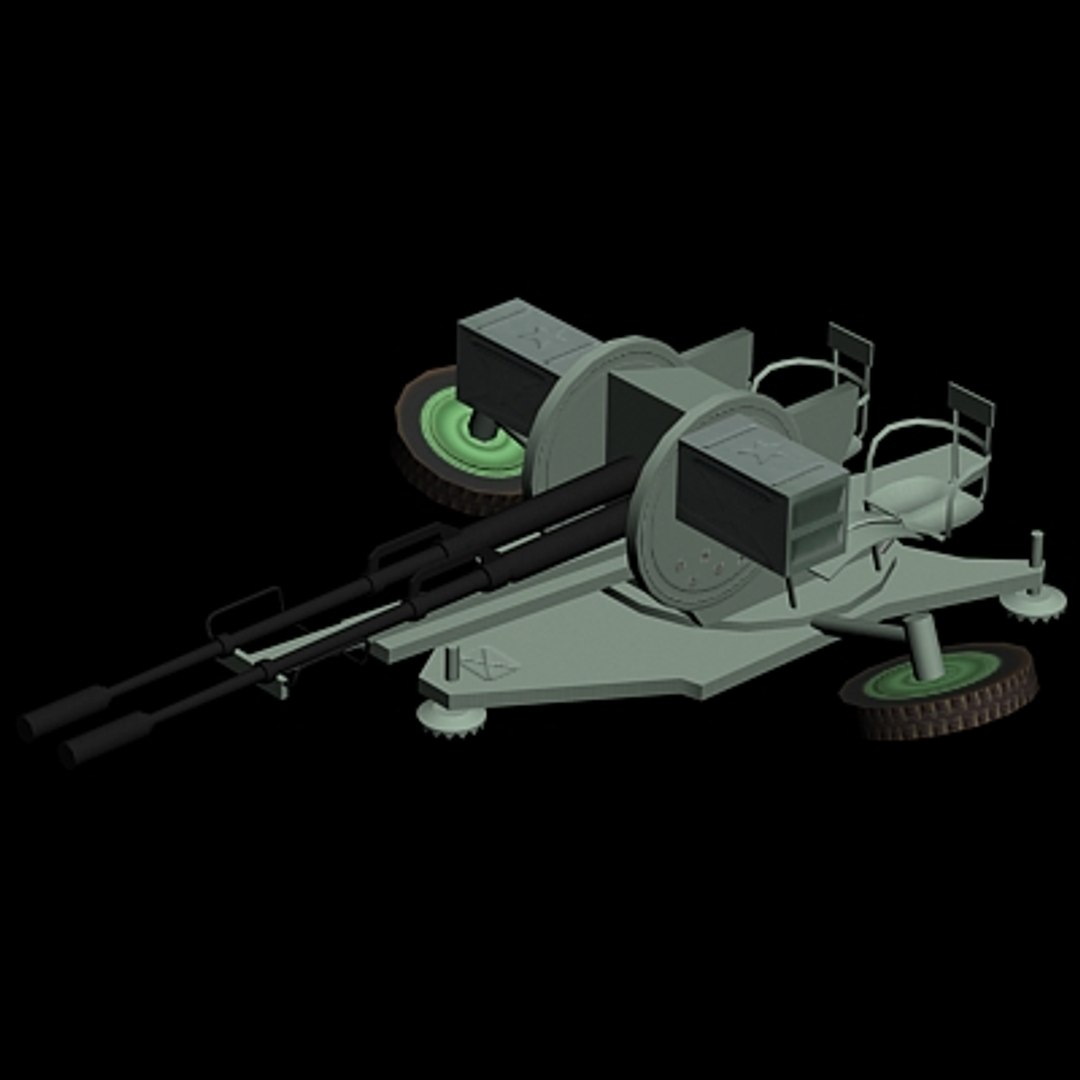 Zu-23 Gun 3d Model