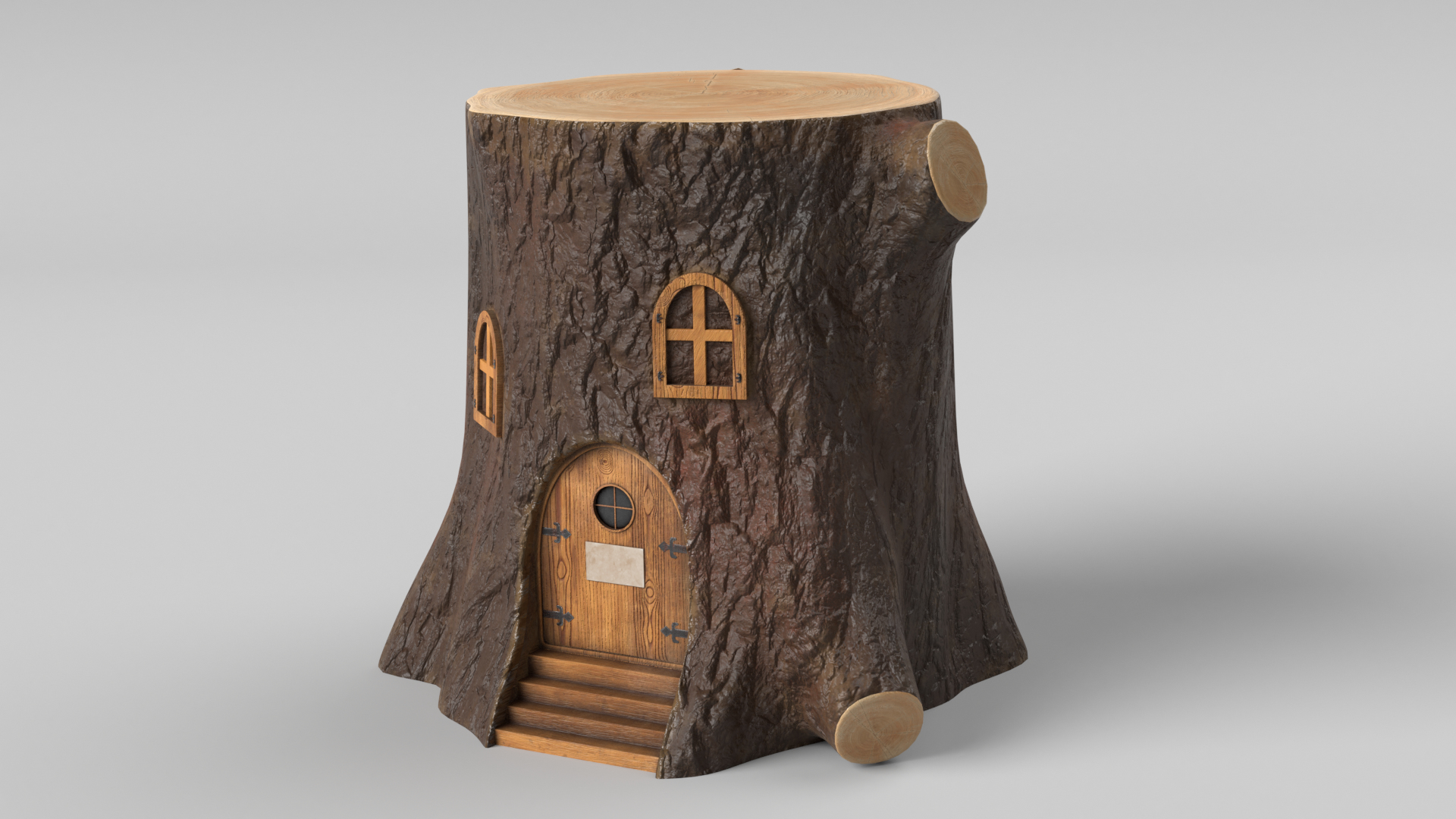 Tree Stump House 3D Model - TurboSquid 1594756