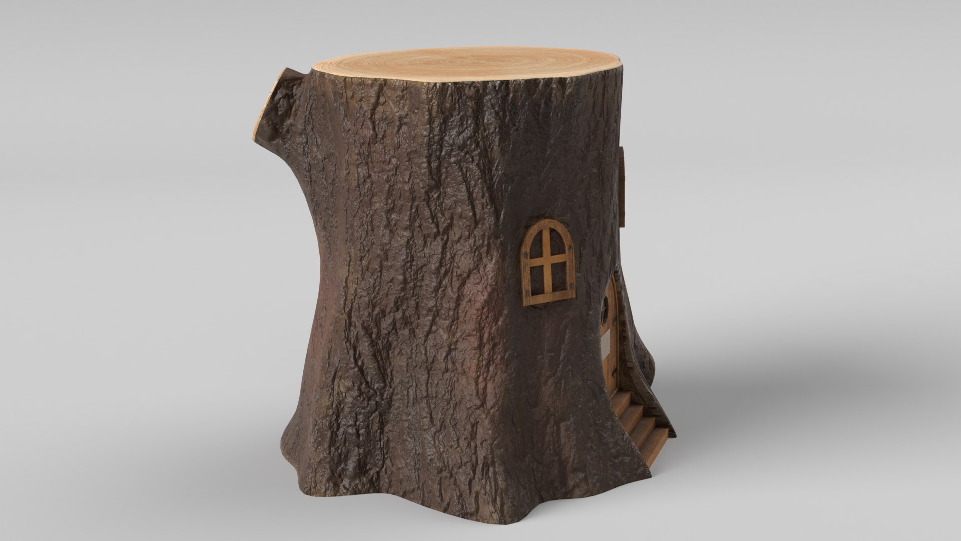 Tree Stump House 3D Model - TurboSquid 1594756