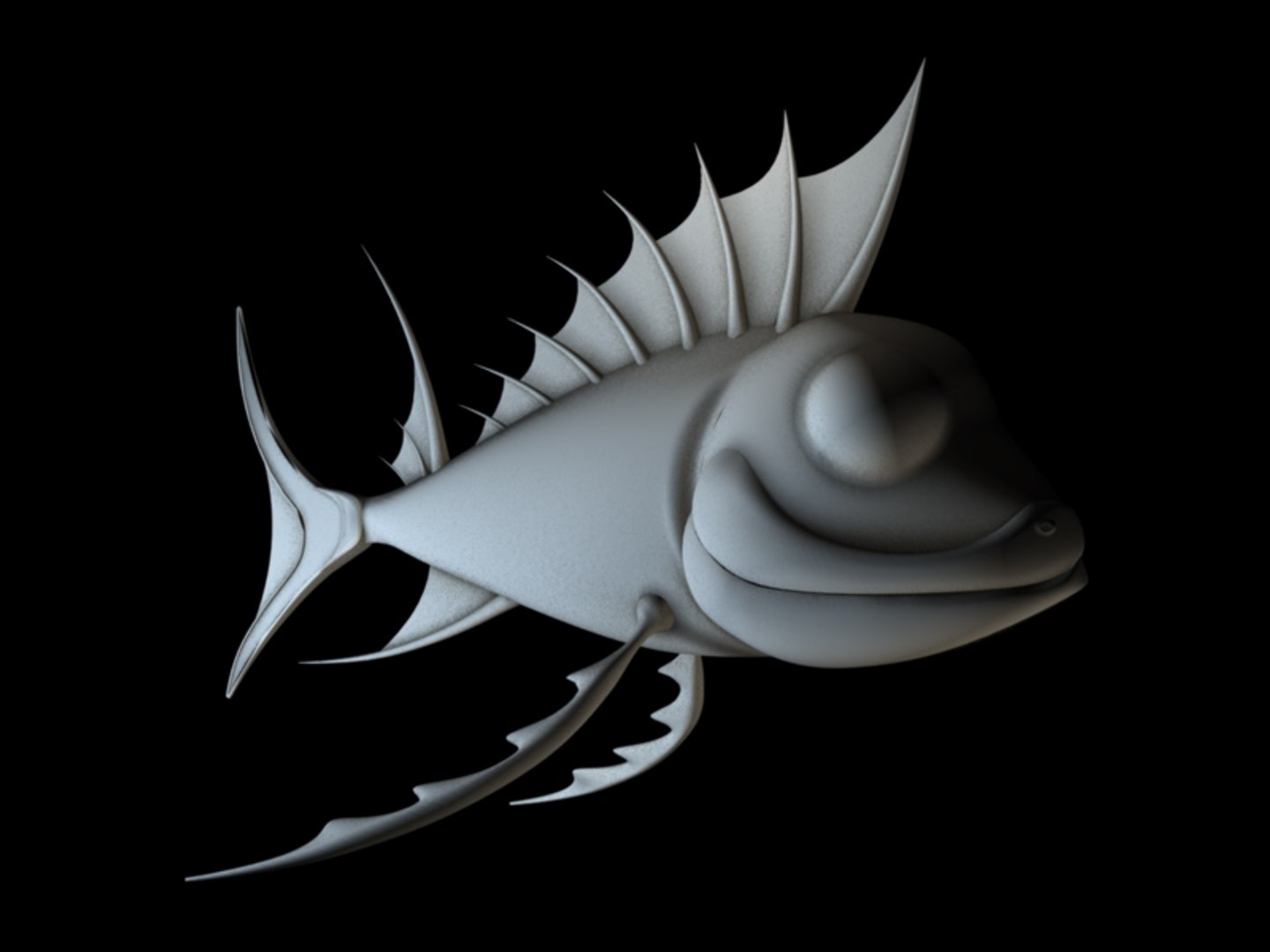3d cartoon fish model