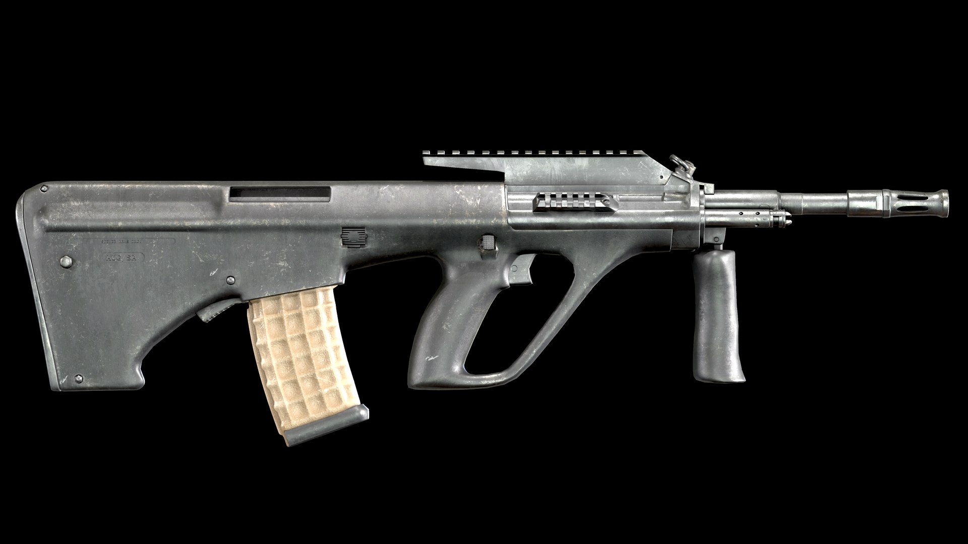 Austeyr Steyr AUG A3 PBR Worn Low-poly 3D Model - TurboSquid 1789734