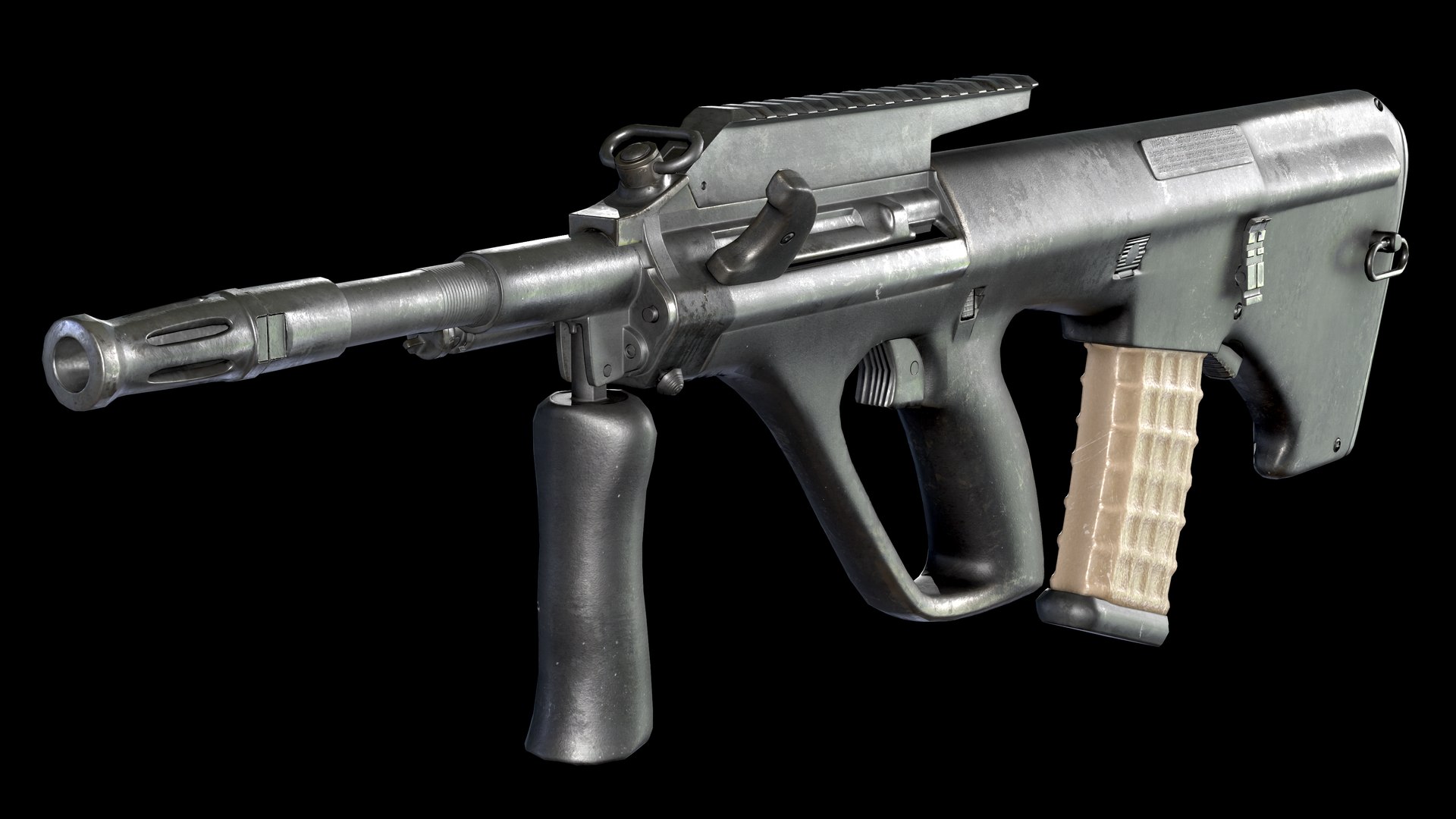 Austeyr Steyr AUG A3 PBR Worn Low-poly 3D Model - TurboSquid 1789734