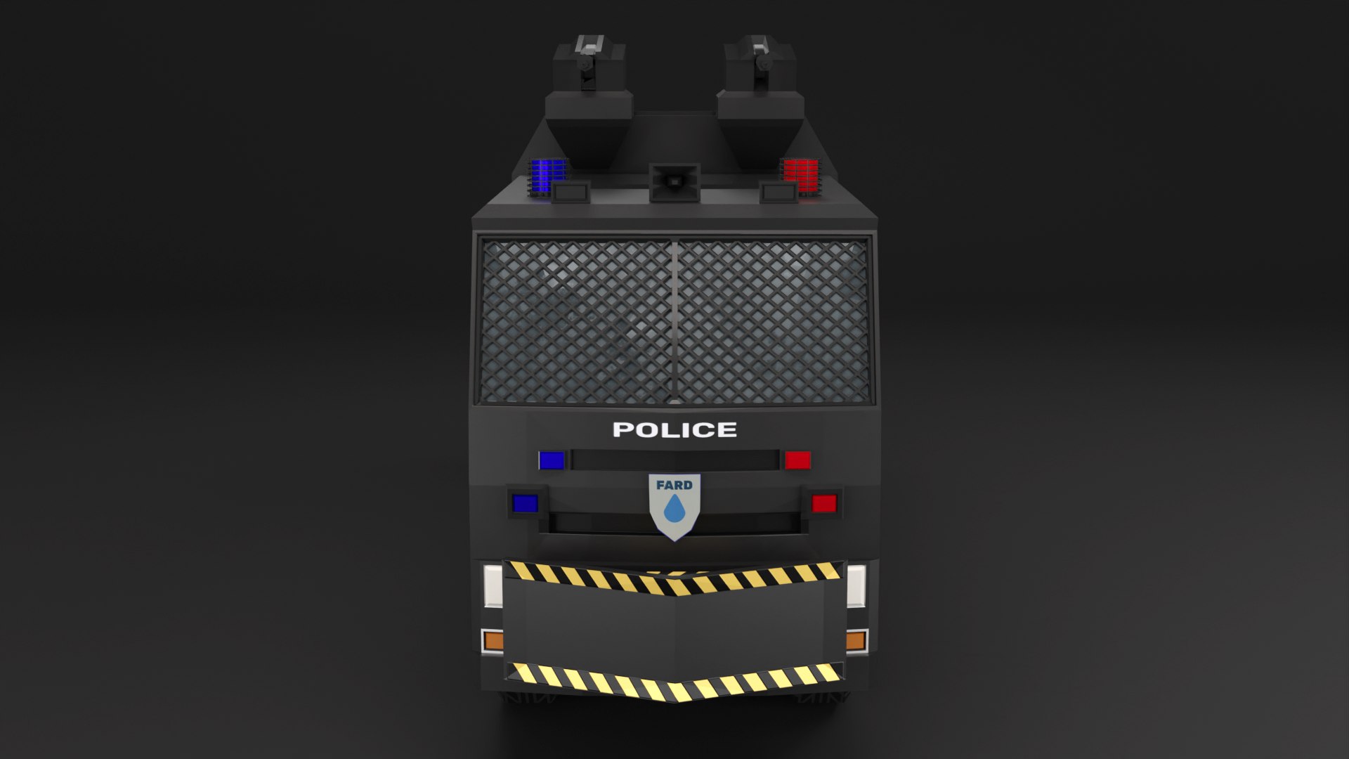 3D Police Water Cannon Truck Lowpoly 3D Model - TurboSquid 2083395