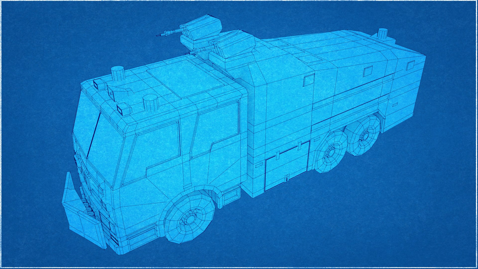 3D Police Water Cannon Truck Lowpoly 3D Model - TurboSquid 2083395