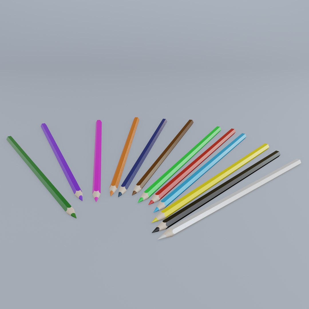3D Colored Pencils - TurboSquid 1738178