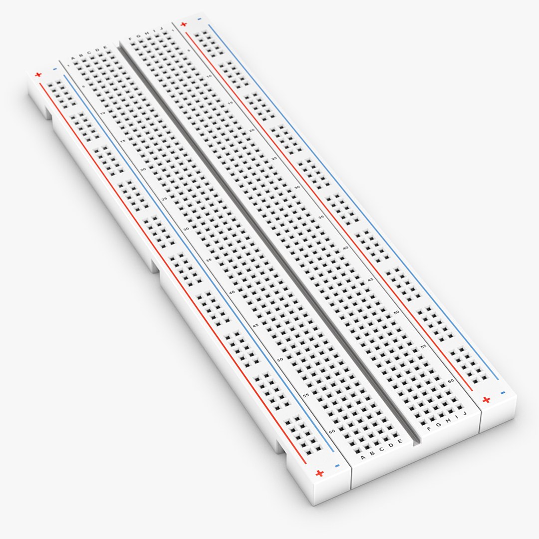 3D Breadboard Diy Electronic - TurboSquid 1298334