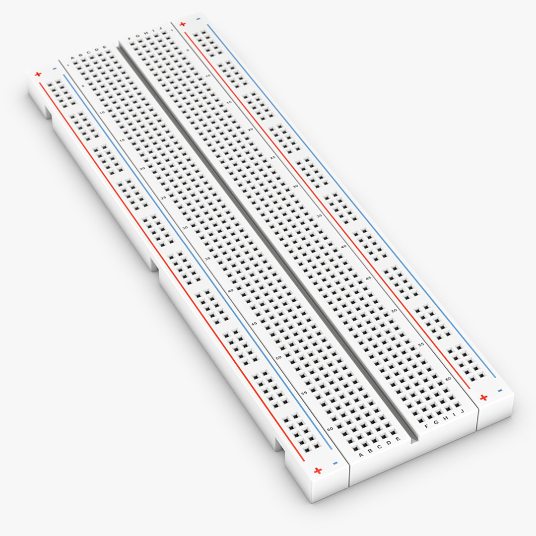 3D breadboard diy electronic - TurboSquid 1298334