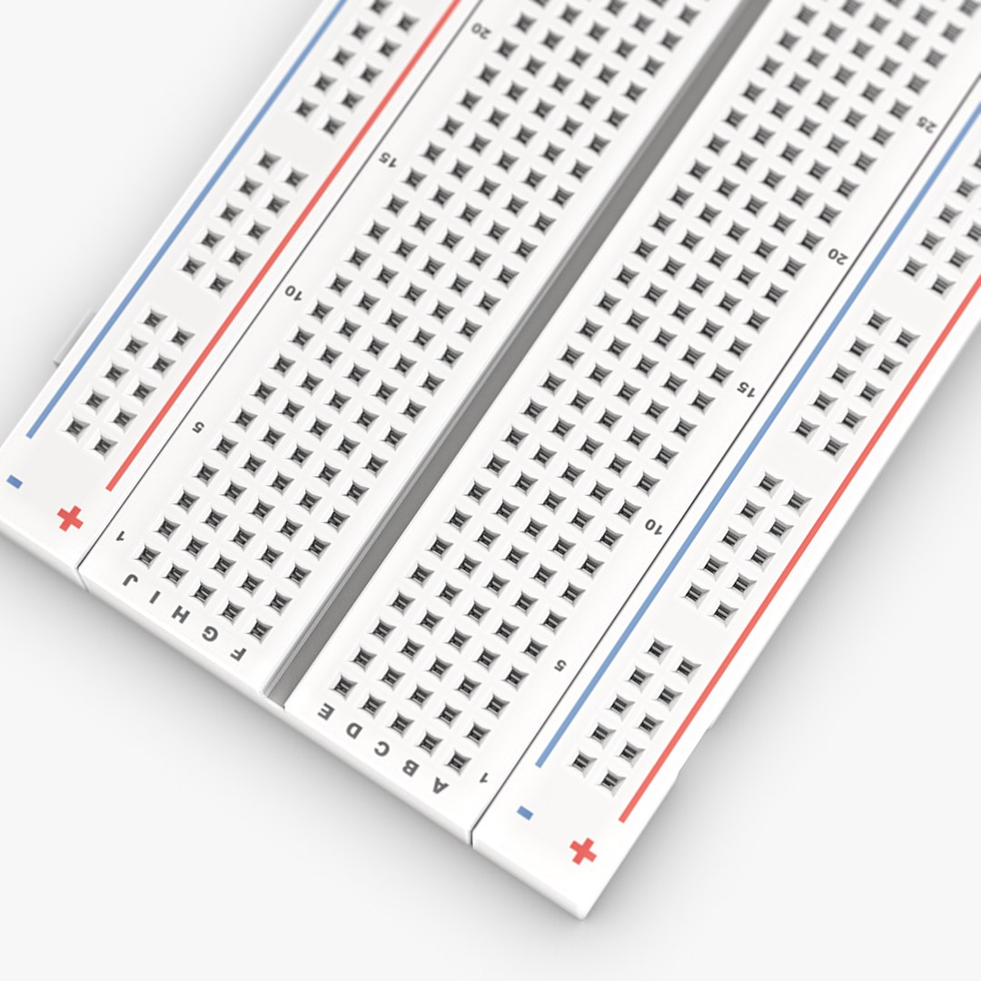 3D Breadboard Diy Electronic - TurboSquid 1298334