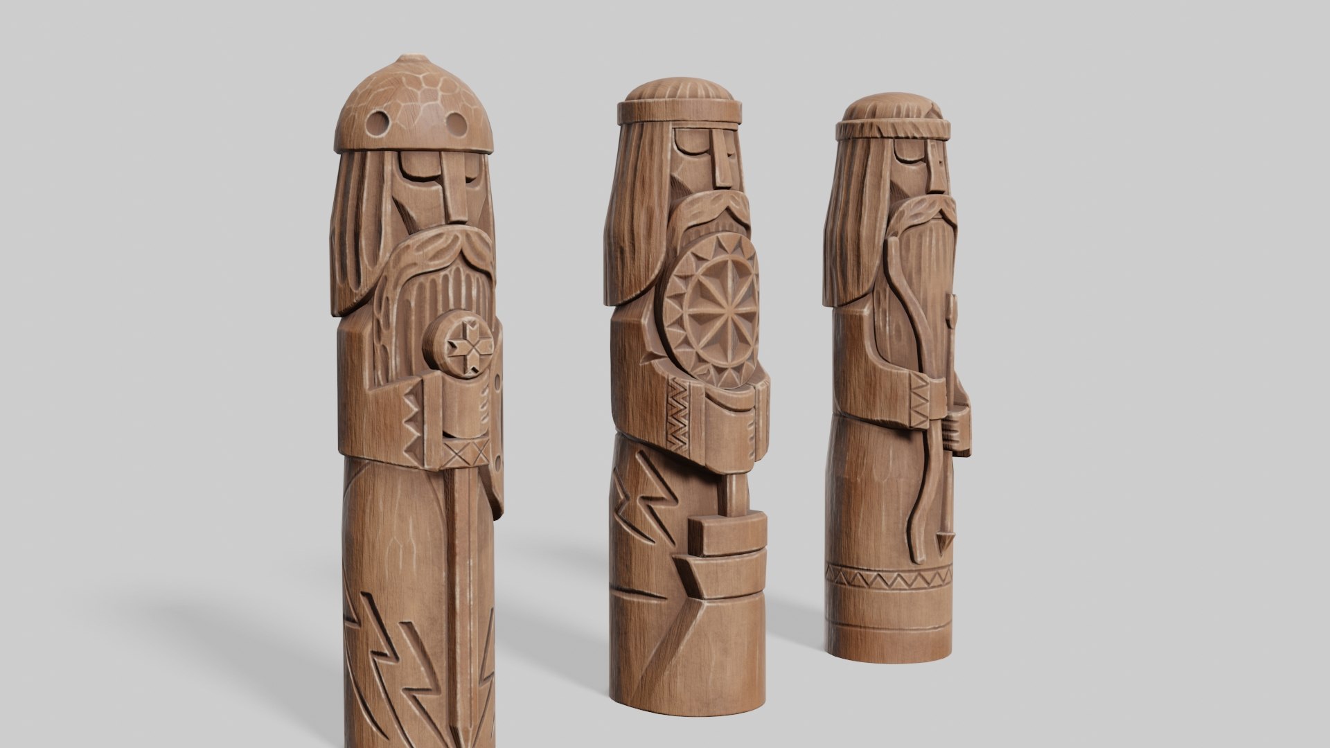 3D Totems Slavic Gods - TurboSquid 2246345