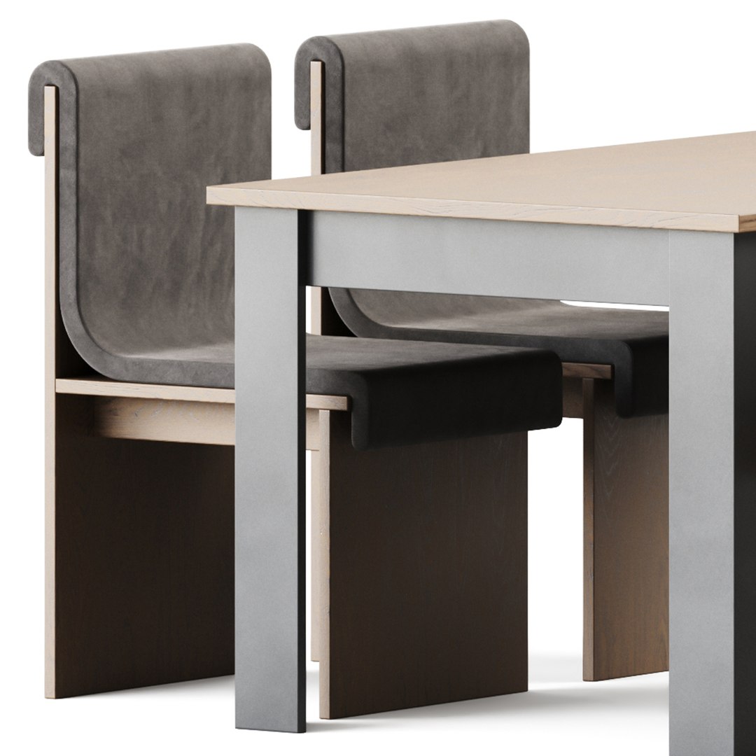 3D Table Markskel By JYSK And Melt Dining Chair By Bower Studios Model - TurboSquid 2056284