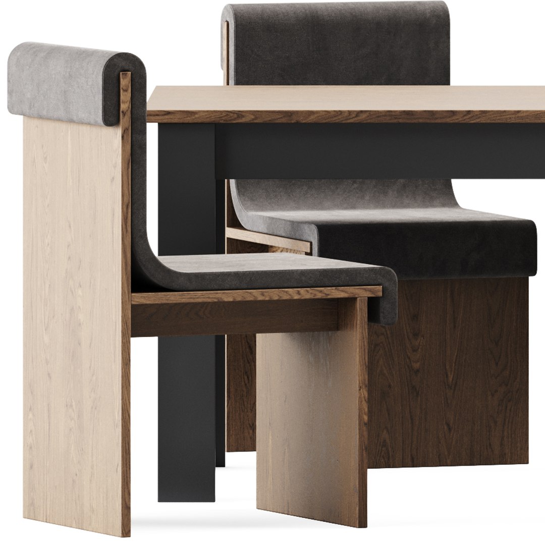 3D Table Markskel By JYSK And Melt Dining Chair By Bower Studios Model - TurboSquid 2056284