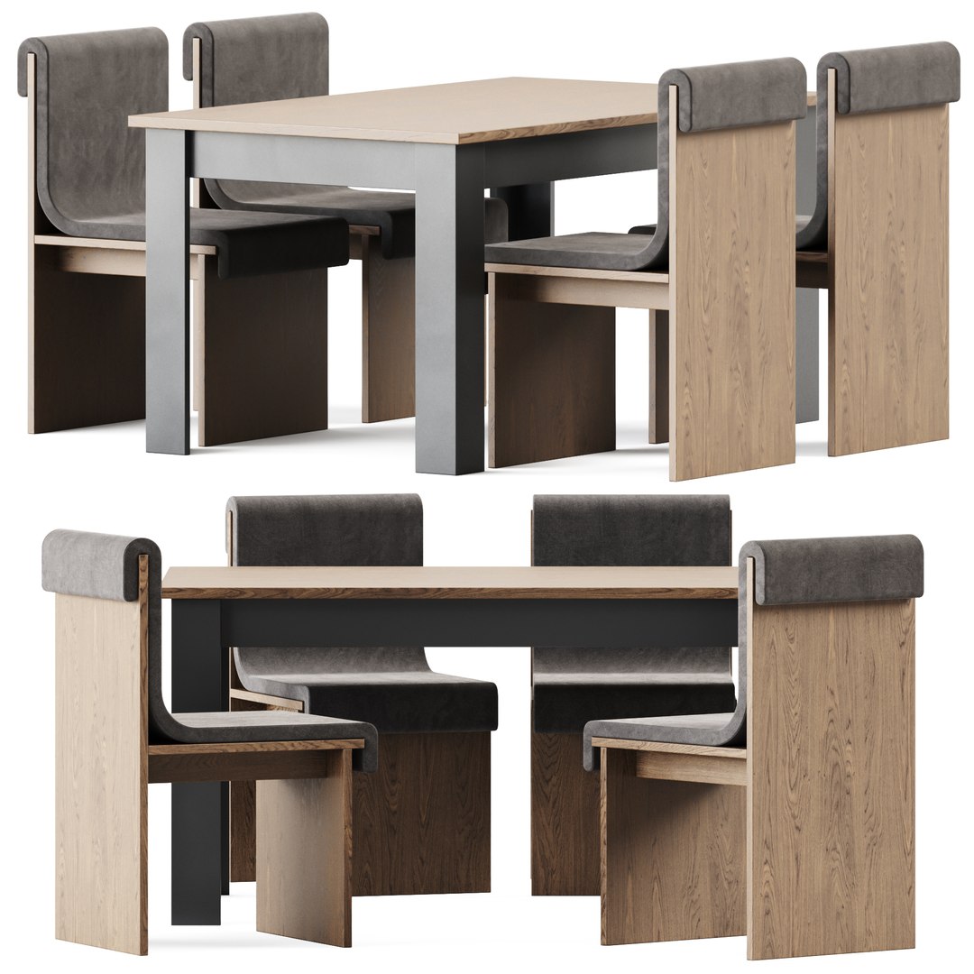 3D Table Markskel By JYSK And Melt Dining Chair By Bower Studios Model ...