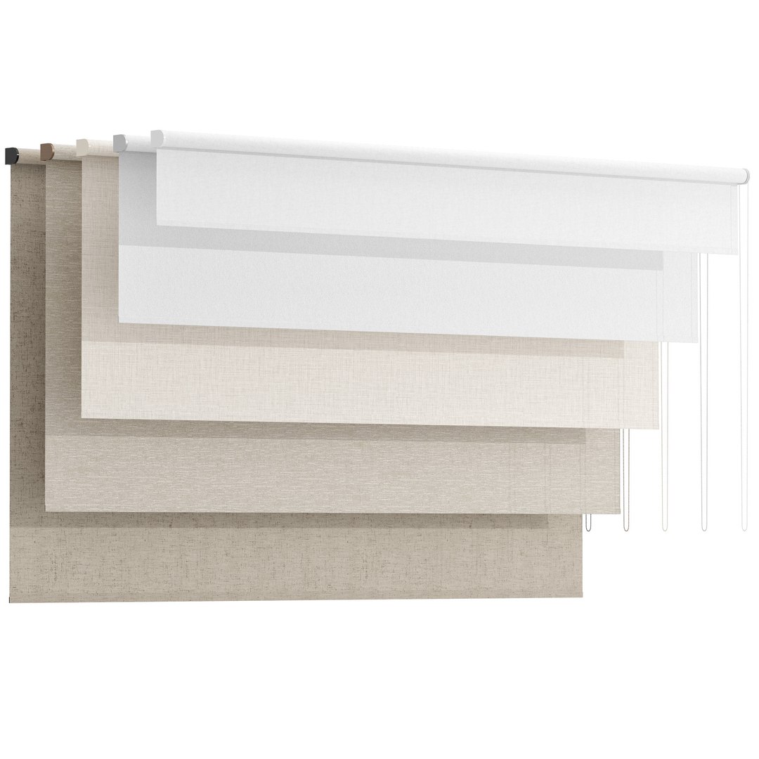 Roller Blinds Set 04 3D Model - TurboSquid 2282919