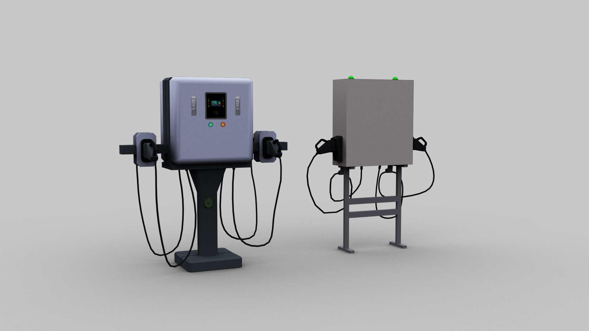Electric Vehicle Chargers Pack 2 model - TurboSquid 2119626