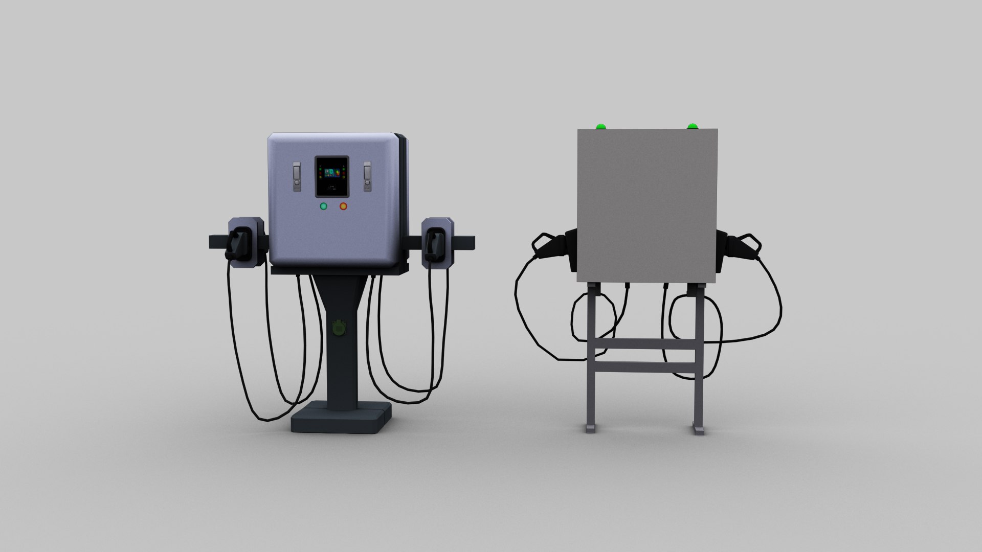 Electric Vehicle Chargers Pack 2 model - TurboSquid 2119626