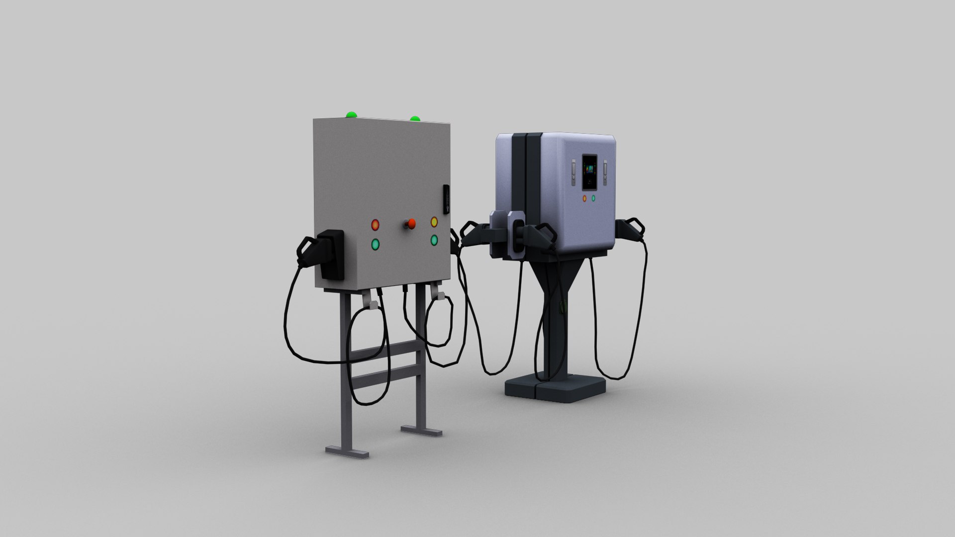 Electric Vehicle Chargers Pack 2 model - TurboSquid 2119626
