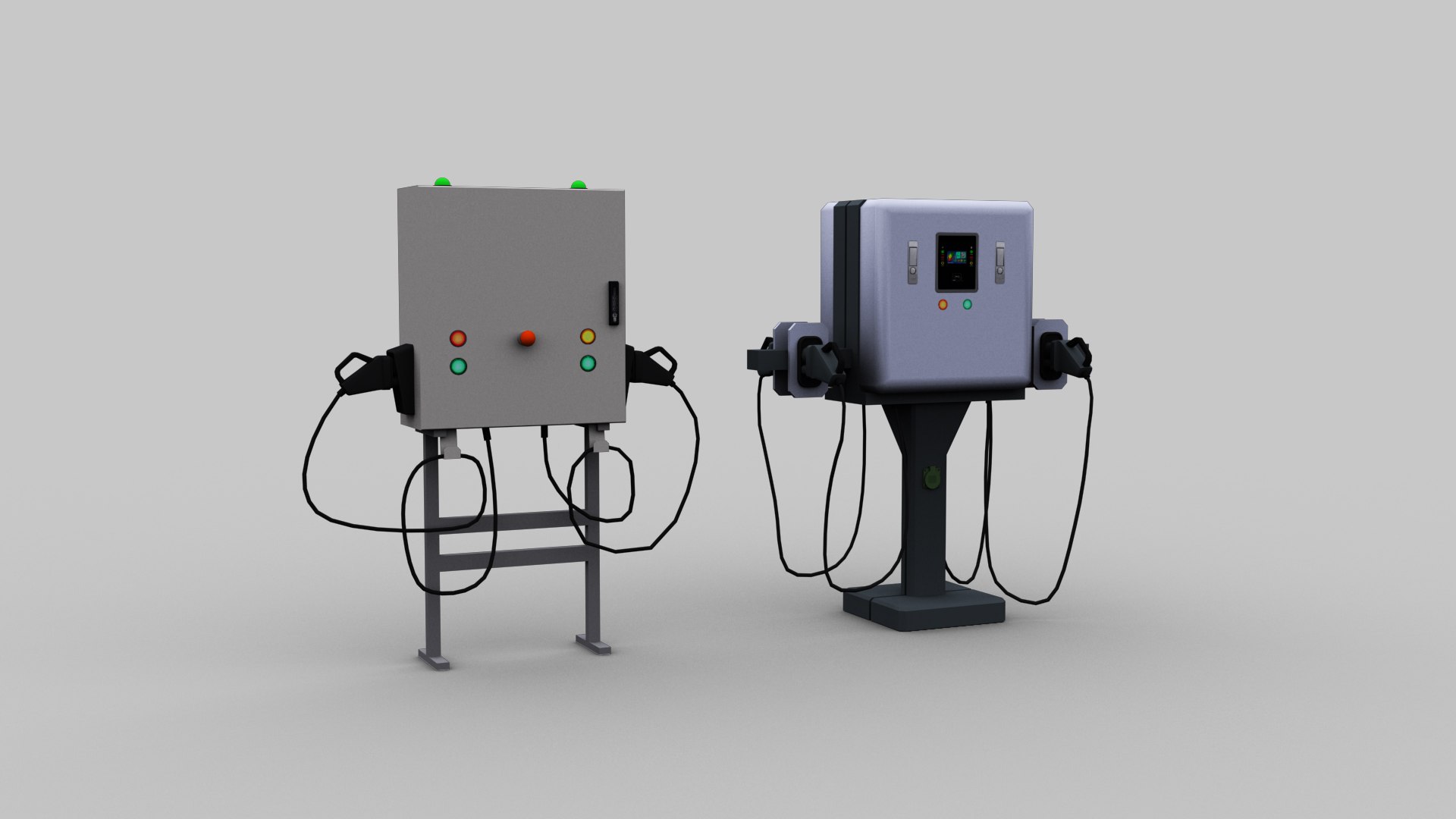 Electric Vehicle Chargers Pack 2 model - TurboSquid 2119626