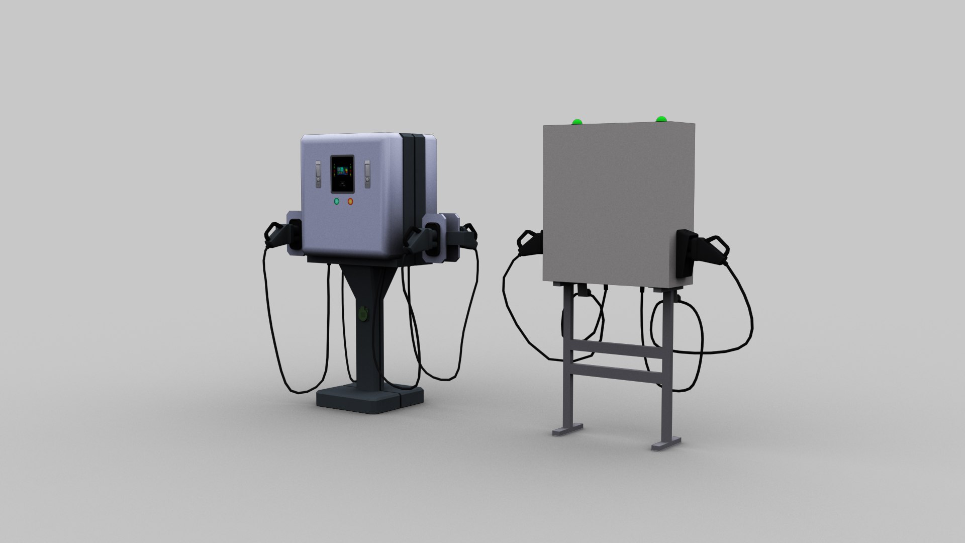 Electric Vehicle Chargers Pack 2 model - TurboSquid 2119626