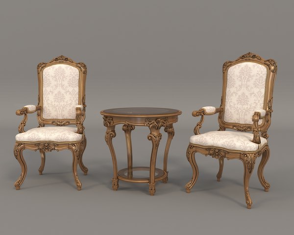 3D chair classic table - TurboSquid 1538207