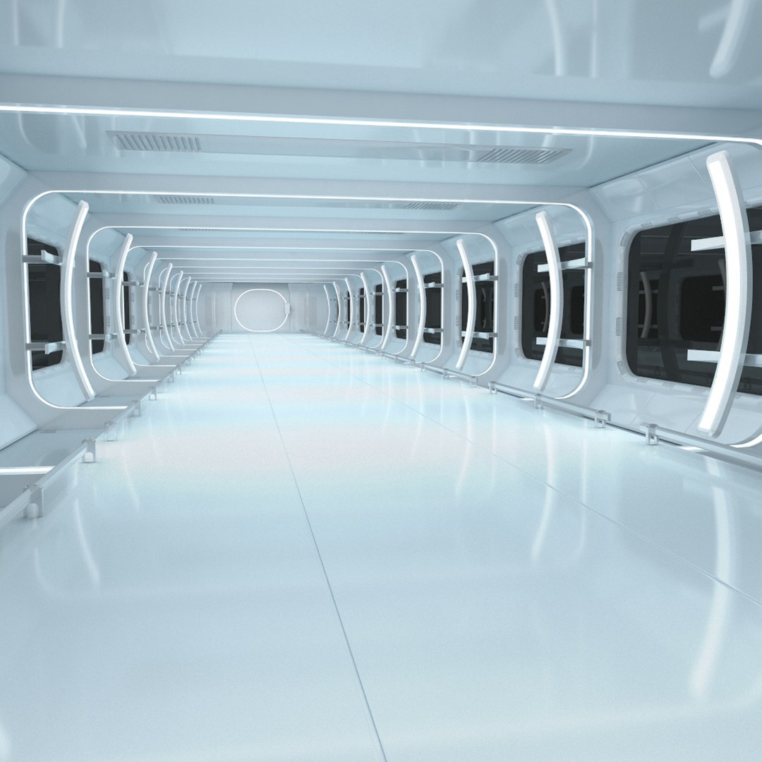 Sci-Fi Futuristic Corridor 3D - TurboSquid 1821660