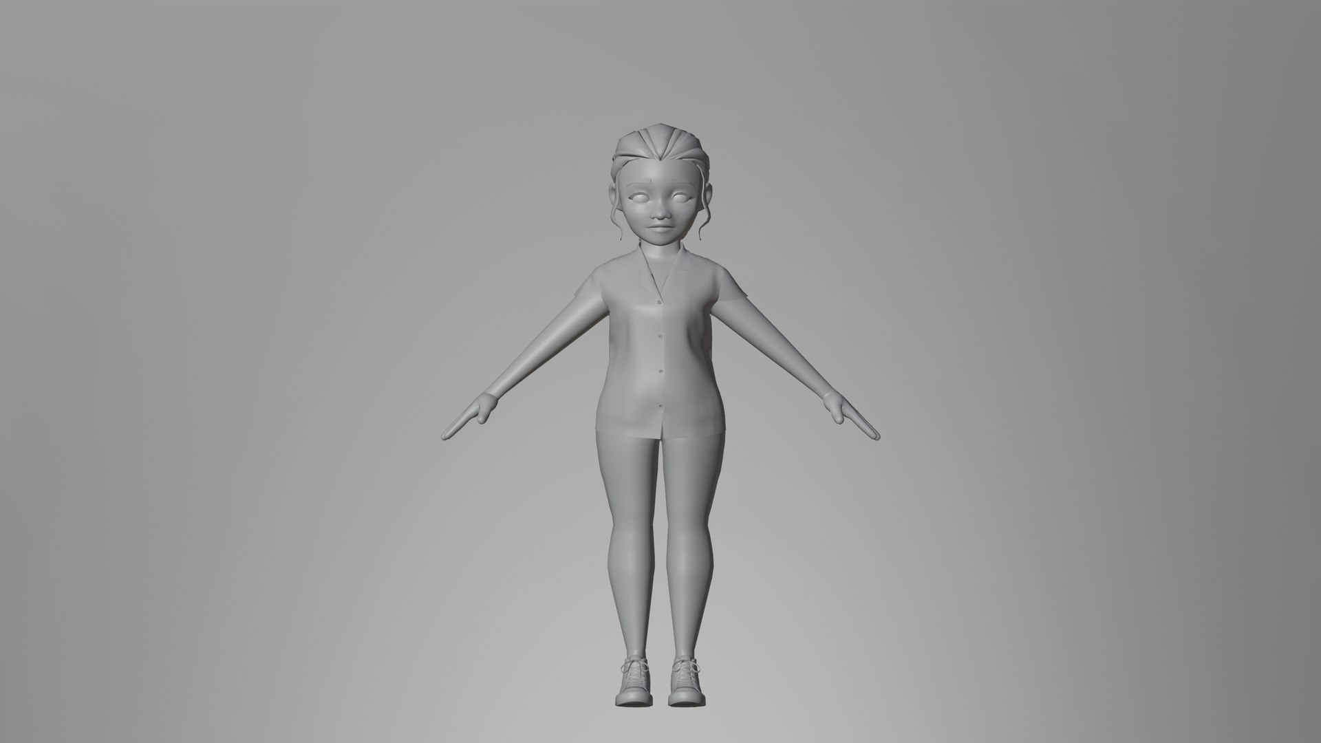 Sina Cartoon Woman Character 3D - TurboSquid 2195244