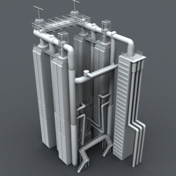 industrial elements library 3d model