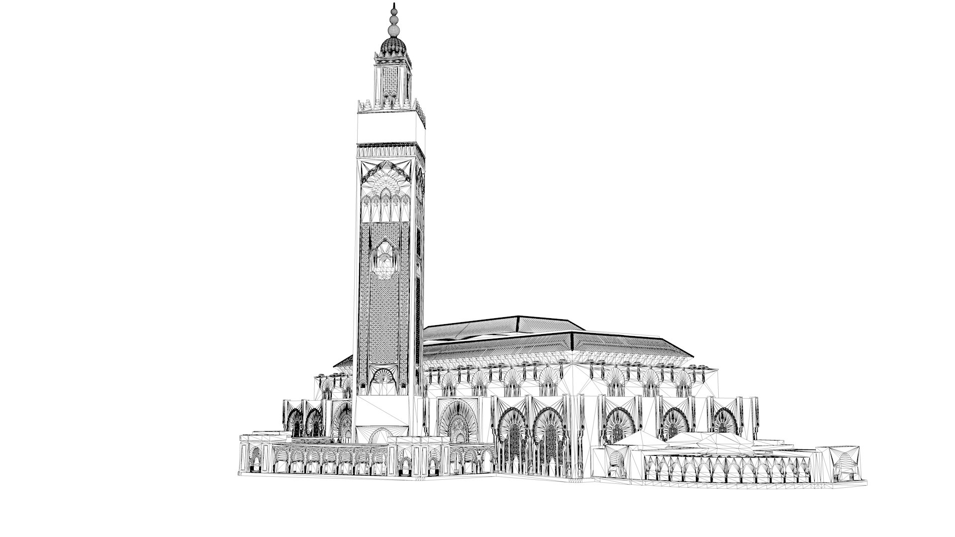 3D Hassane 2 Mosque - TurboSquid 2044001