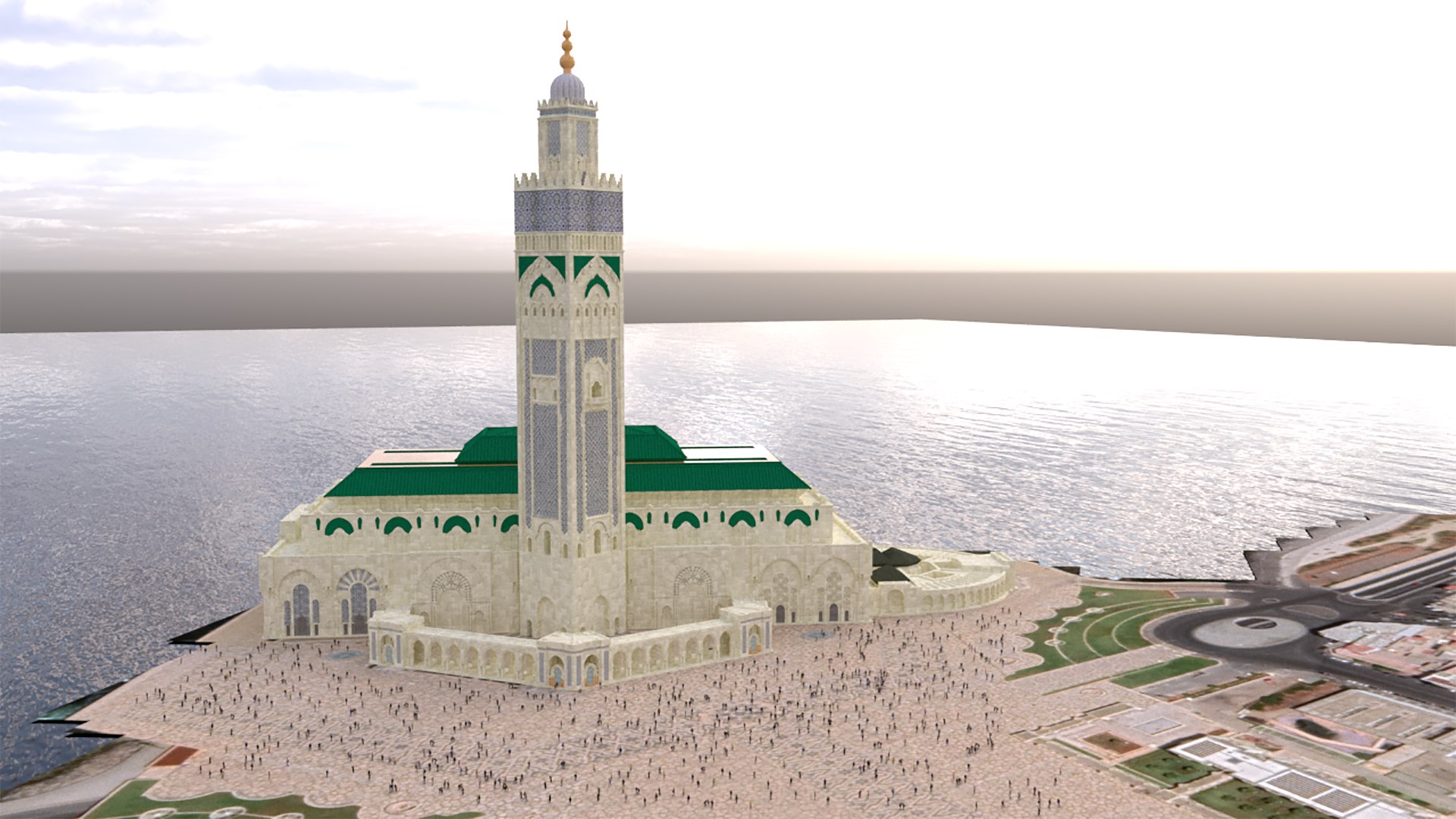 3D Hassane 2 Mosque - TurboSquid 2044001