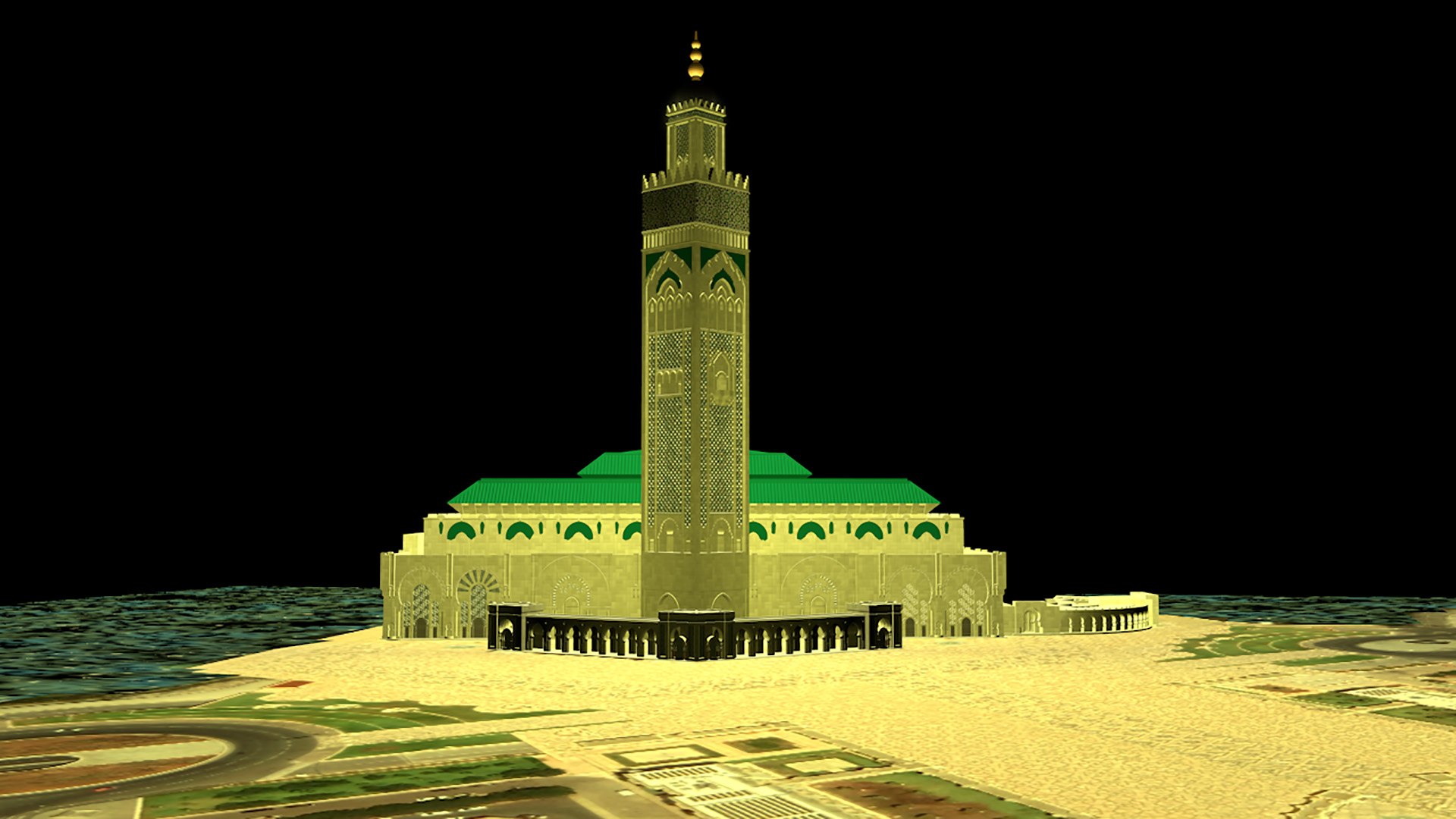 3D Hassane 2 Mosque - TurboSquid 2044001