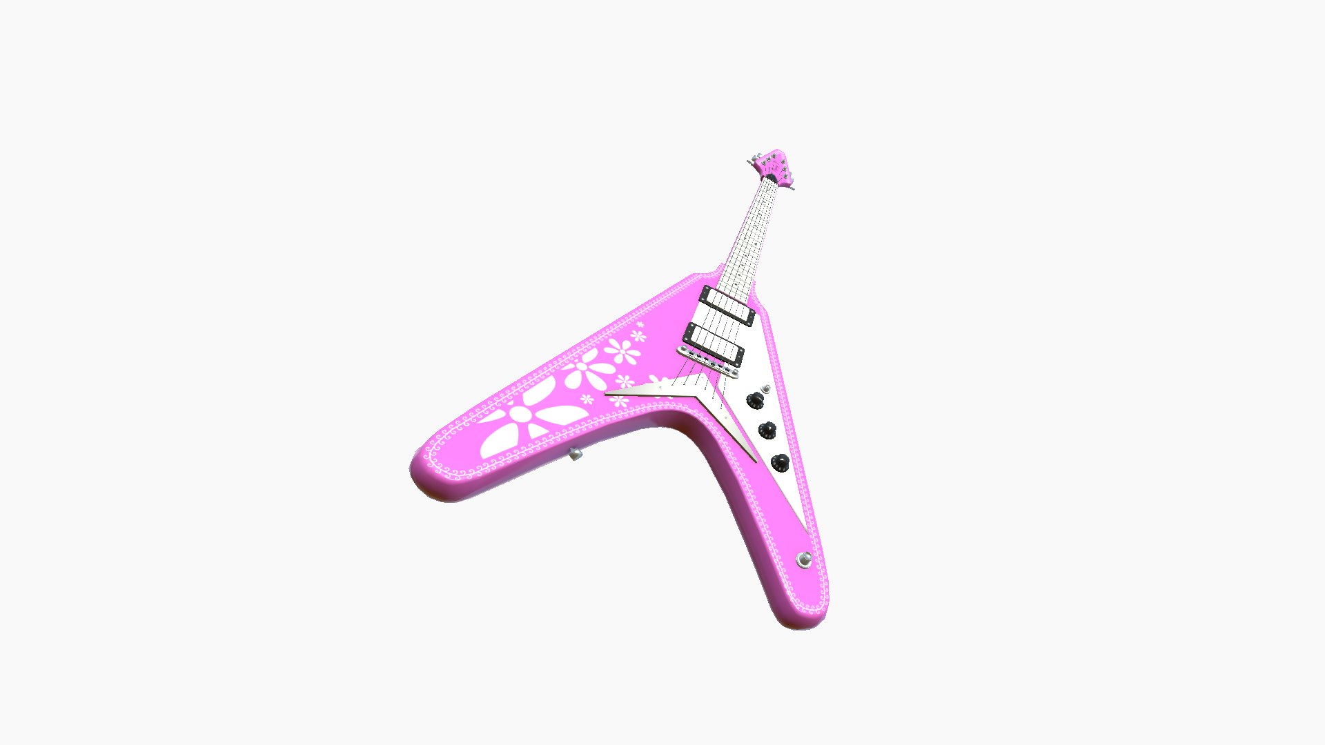 Electric Guitar D10 Pink - Music Instrument Design model - TurboSquid ...