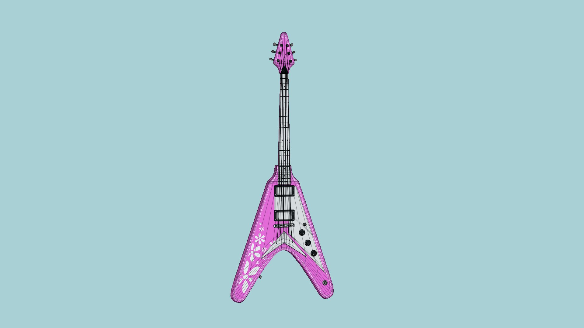 Electric Guitar D10 Pink - Music Instrument Design model - TurboSquid ...