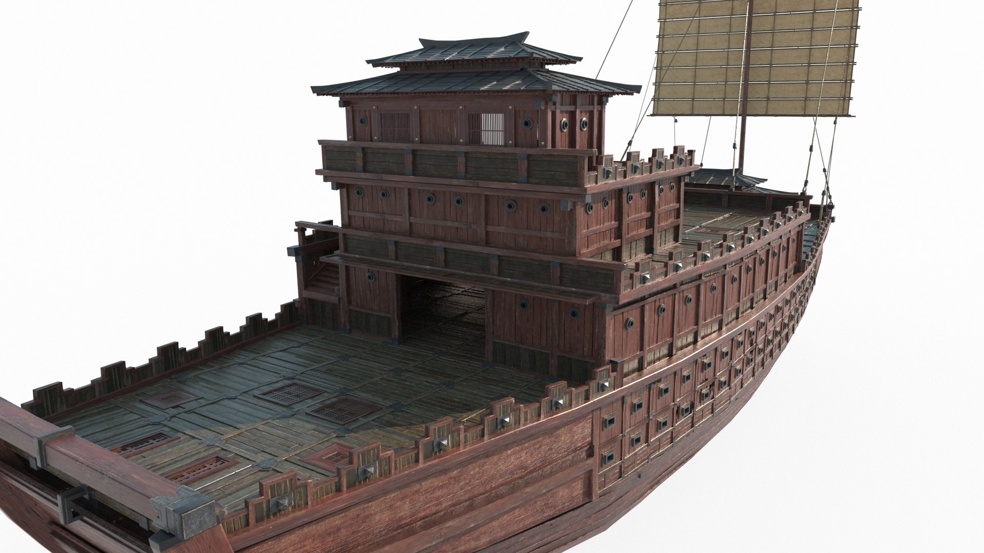 Ancient Large Scale Warships With Multi Decks In Asia Model ...