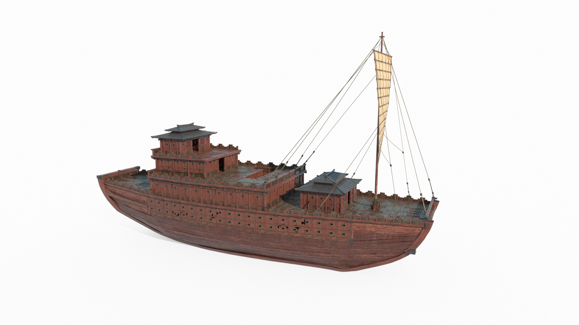 Ancient Large Scale Warships With Multi Decks In Asia Model ...