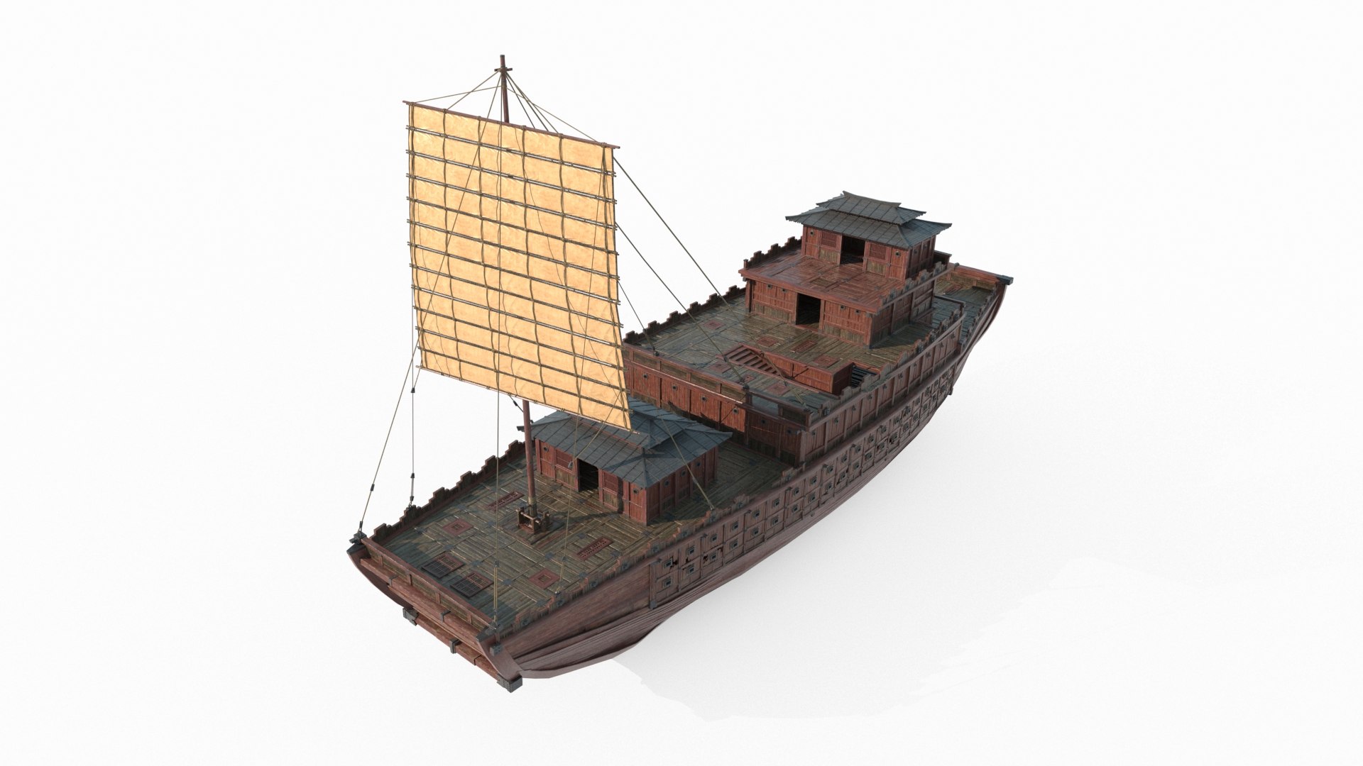 Ancient Large Scale Warships With Multi Decks In Asia Model ...