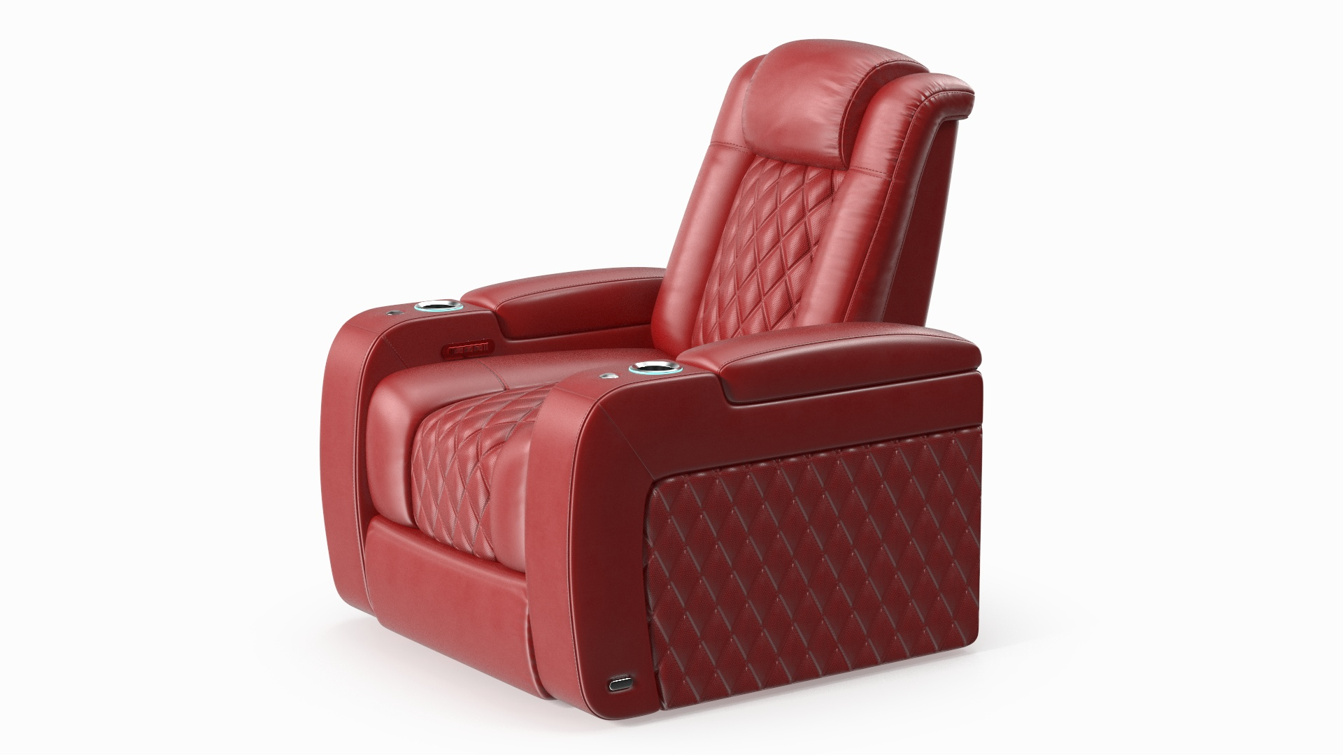 Red Home Movie Theater Chair 3D Model - TurboSquid 2386626