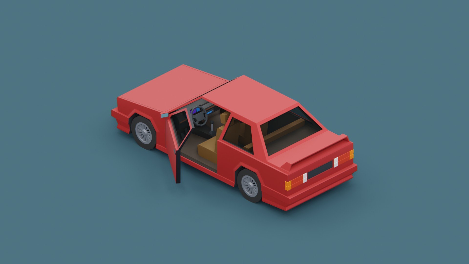 Stylized Euro Coupe Car Low Poly 3D Model - TurboSquid 2293667